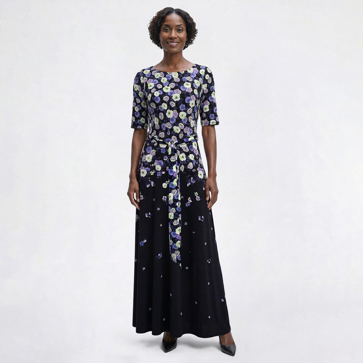 Click here for Womens Kasper Short Sleeve Floral Maxi Dress prices